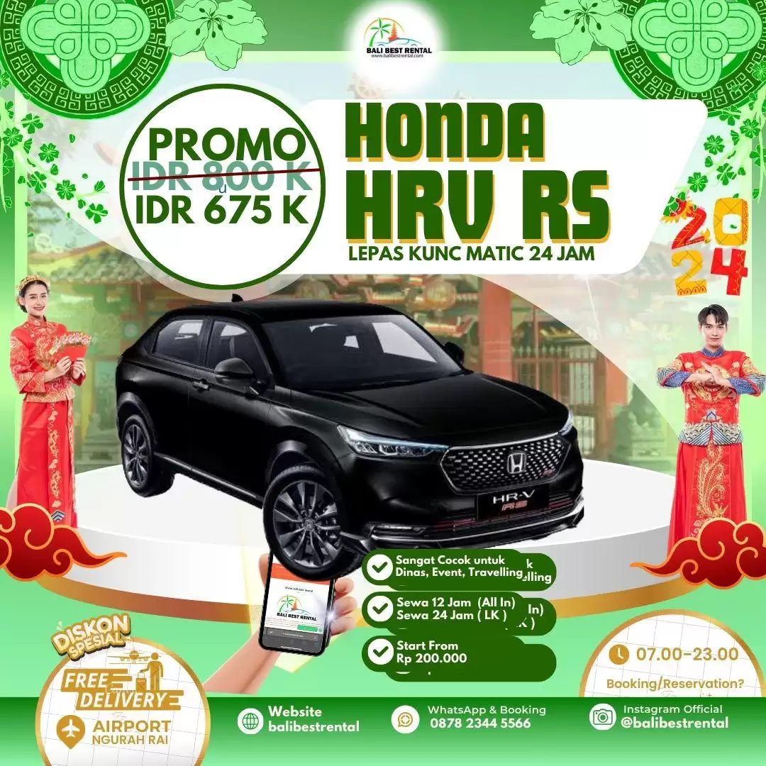 Sewa Mobil NEW HONDA HRV RS SUNROOF Lepas Kunci Di Bali Rp 675.000 24 ...