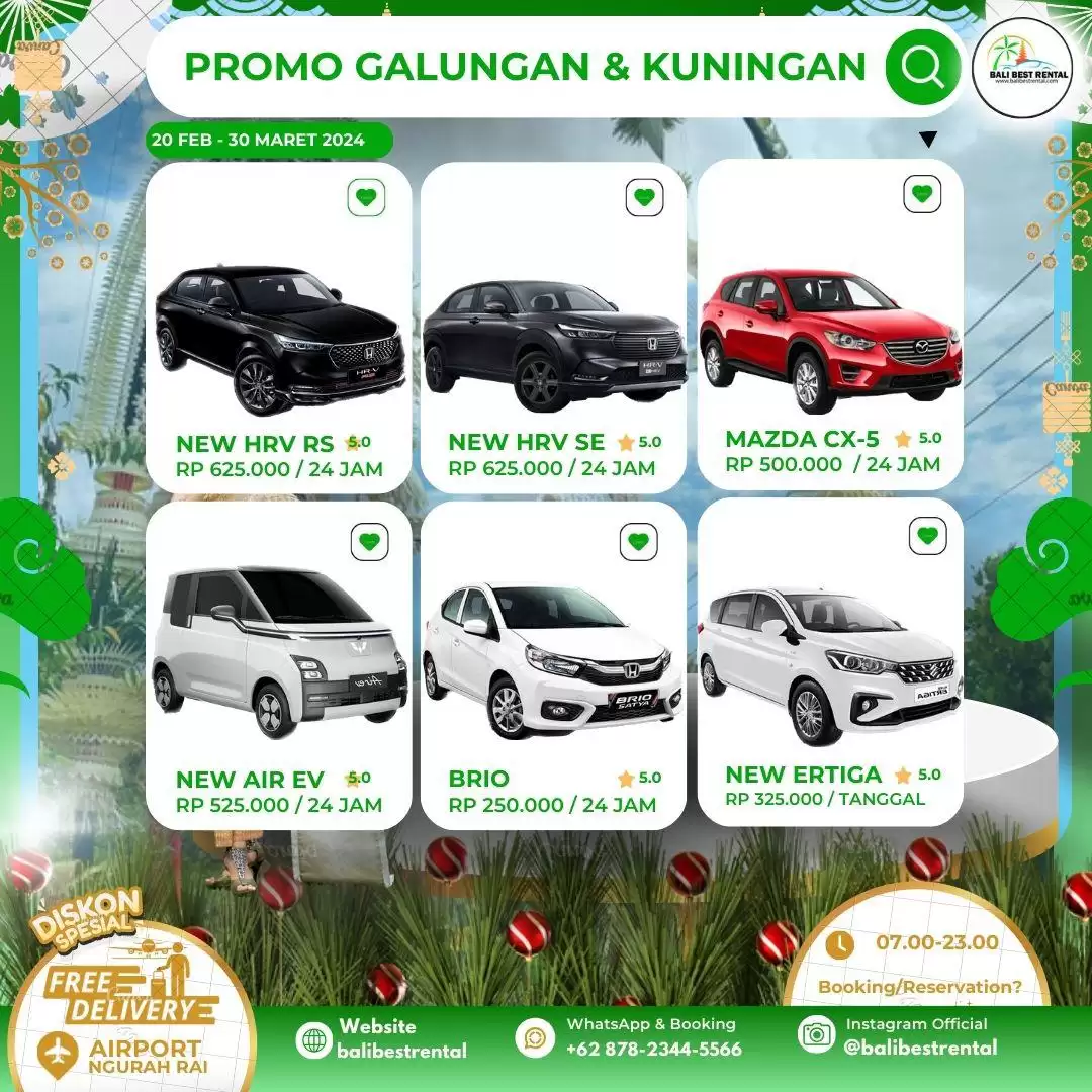 PROMO Sewa Mobil Lepas Kunci SPECIAL Hari Raya Galungan & Kuningan 2024 ...