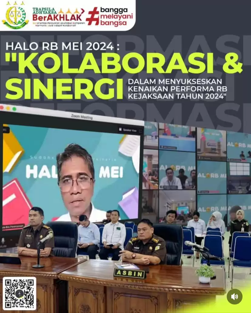 Plh. Asisten Pembinaan Kejaksaan Tinggi Riau Mengikuti Halo RB Mei 2024 ...